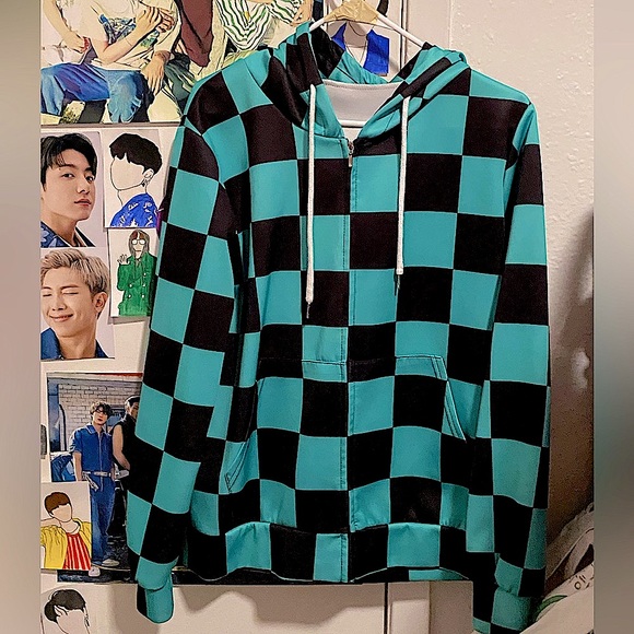 Jackets & Coats | Tanjiro Kamado Demon Slayer Zip Hoodie Jacket | Poshmark